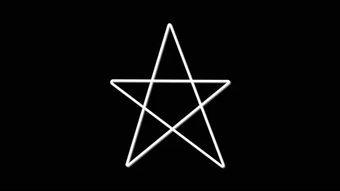 Five pointed star, five-ray star self dr... | Stock Video | Pond5