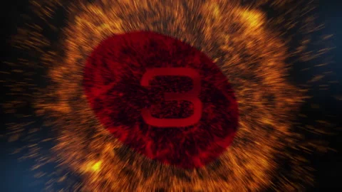 Five seconds Countdown with abstract fi... | Stock Video | Pond5