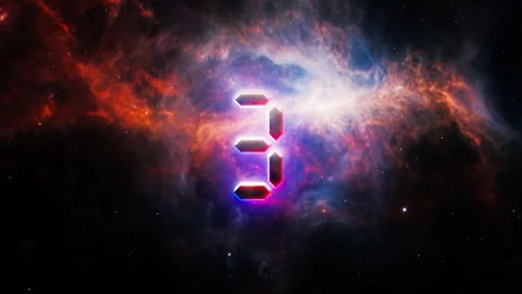 Five seconds Countdown with Orion nebula... | Stock Video | Pond5