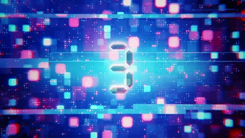 Five seconds Countdown Timer with red bl... | Stock Video | Pond5