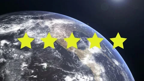 Five star rating animation 4k. | Stock Video | Pond5