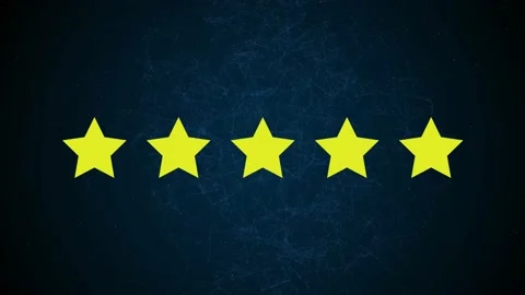 Five star rating animation 4k. | Stock Video | Pond5