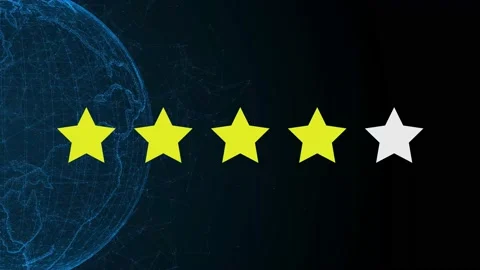 Five star rating animation 4k. | Stock Video | Pond5