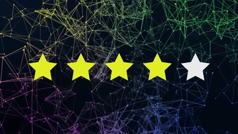 Five star rating animation 4k. | Stock Video | Pond5