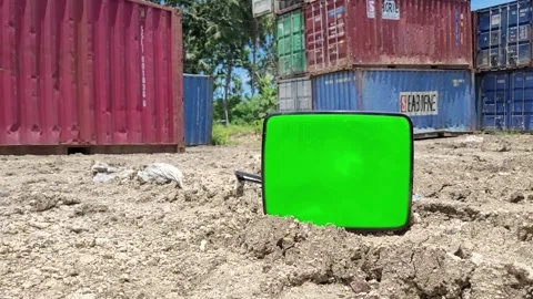 Fixed Shot In A Old Tv Set outdoor With... | Stock Video | Pond5