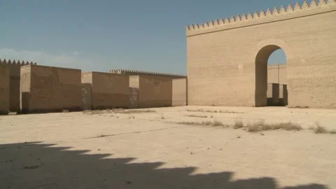Fixed shot in the palace of Nebuchadnezz... | Stock Video | Pond5