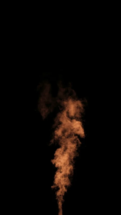 Fixed smoke column on alpha background | Stock Video | Pond5