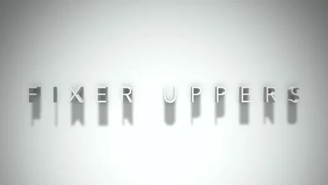 fixer uppers 3D title animation white te... | Stock Video | Pond5