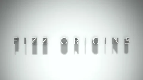 fizz origins 3D title animation white te... | Stock Video | Pond5