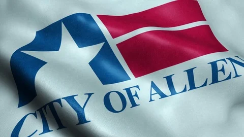 Flag of Allen USA City Seamless Looping ... | Stock Video | Pond5