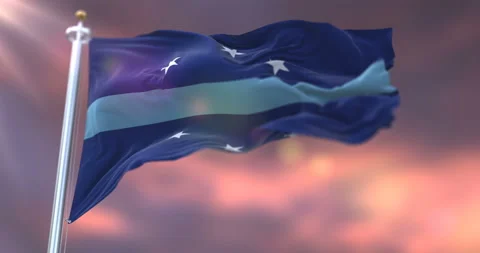 Flag of Anaheim city at sunset, city of ... | Stock Video | Pond5