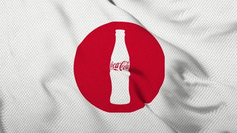 Flag with animated COCA COLA logo | Stock Video | Pond5