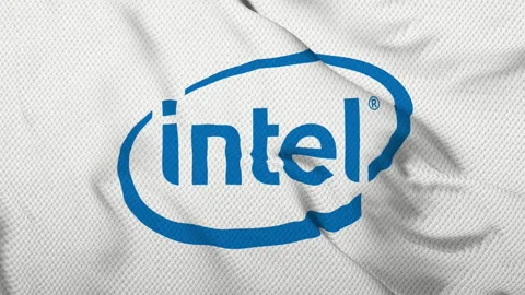 Flag with animated INTEL logo | Stock Video | Pond5