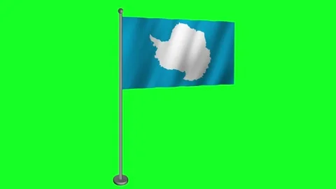 Flag of Antarctica (Graham Bartram) wavi... | Stock Video | Pond5