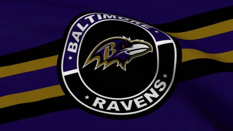 Flag with Baltimore Ravens Logo Loop | Stock Video | Pond5
