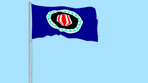Flag of Bougainville on transparent back... | Stock Video | Pond5