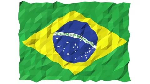 Flag of Brazil 3D Wallpaper Animation | Stock Video | Pond5