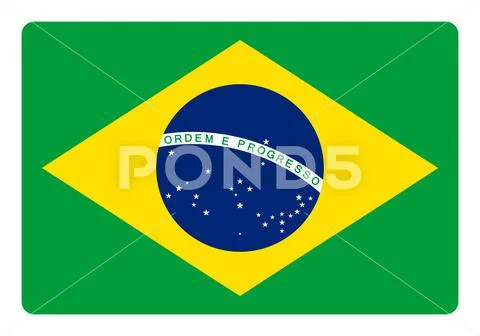 Flag of Brazil. Brazilian national symbol in official colors. Template ...