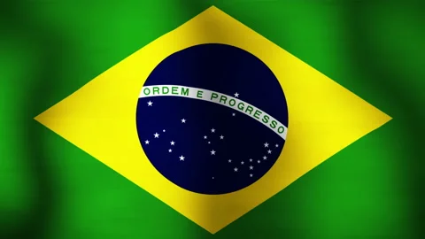 Flag of Brazil Close Up Animation Loops | Stock Video | Pond5