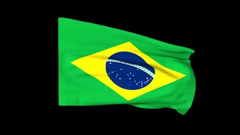 Flag of Brazil on a green screen. 3D ani... | Stock Video | Pond5