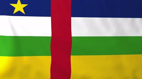 Flag of Central Afr.Rep. waving in the w... | Stock Video | Pond5