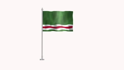 Flag of Chechen, Pole flag of Chechen on... | Stock Video | Pond5