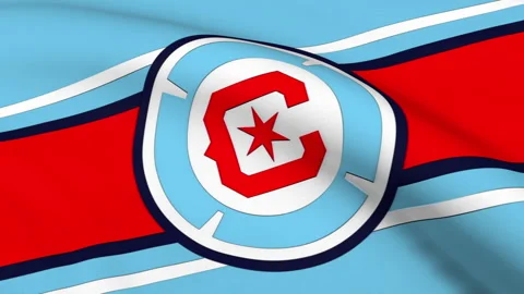 Flag with Chicago Fire Logo Loop | Stock Video | Pond5