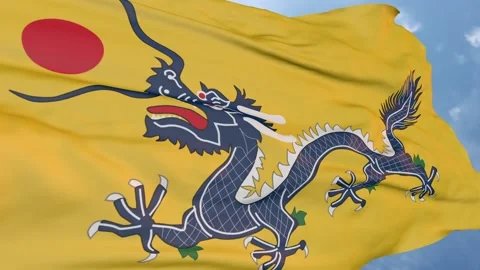 Flag of China past. logo of the state sy... | Stock Video | Pond5