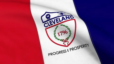 Flag of Cleveland City Loop | Stock Video | Pond5