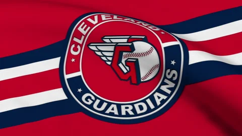 Flag with Cleveland Guardians Logo Loop | Stock Video | Pond5
