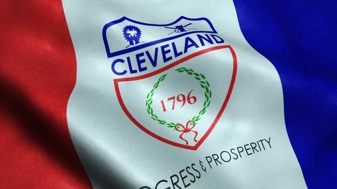 Flag of Cleveland USA City Seamless Loop... | Stock Video | Pond5