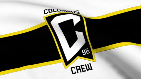 Flag with Columbus Crew Logo Looped | Stock Video | Pond5