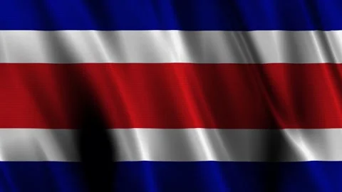 Flag of Costa Rica, with a wavy effect d... | Stock Video | Pond5