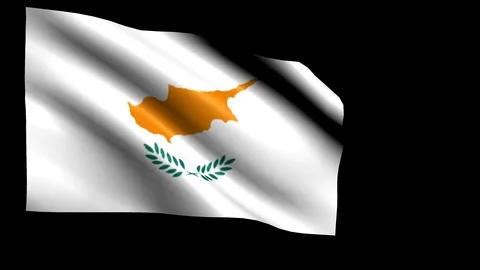 The flag of Cyprus on a transparent back... | Stock Video | Pond5