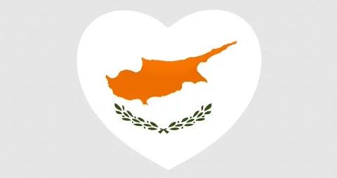 Flag of Cyprus on turning Heart 3D Loop ... | Stock Video | Pond5
