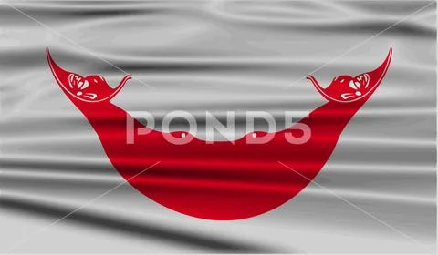 Flag of Easter Rapa Nui, CHILE with old texture. ~ Clip Art #116456387