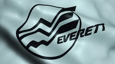 Flag of Everett USA City Seamless Loopin... | Stock Video | Pond5