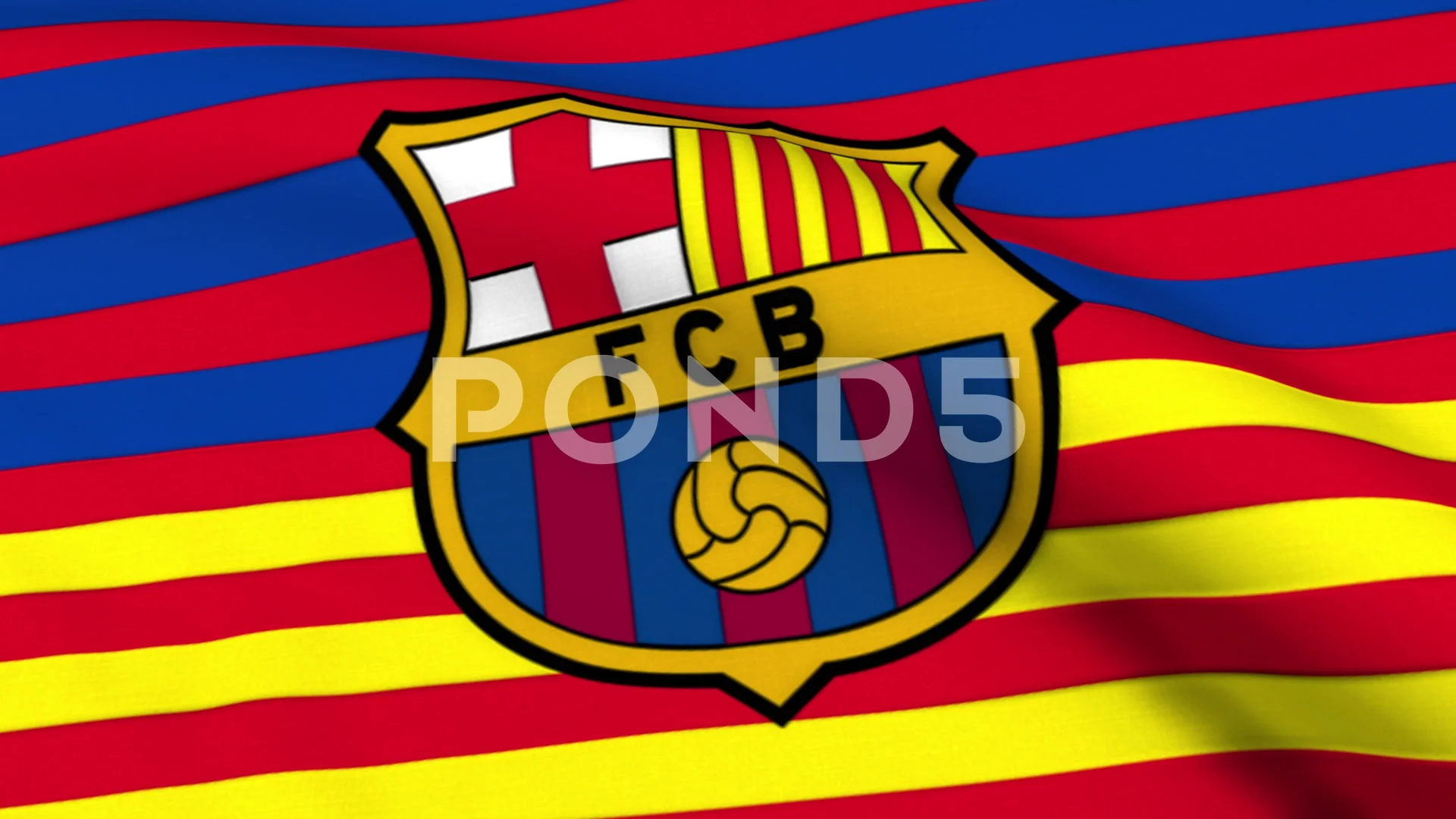 Barcelona Flag Logo Spain March 2019 Flag Barcelona Loop