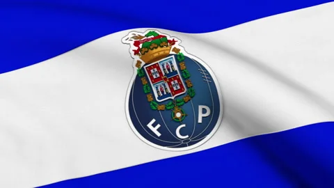 Flag with FC Porto Logo Loop | Stock Video | Pond5