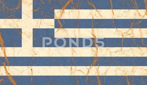 Flag of Greece greek flag painted on paper texture. Stock Image #65245106