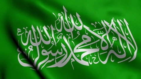 Flag of Hamas Waving in the Wind With Hi... | Stock Video | Pond5