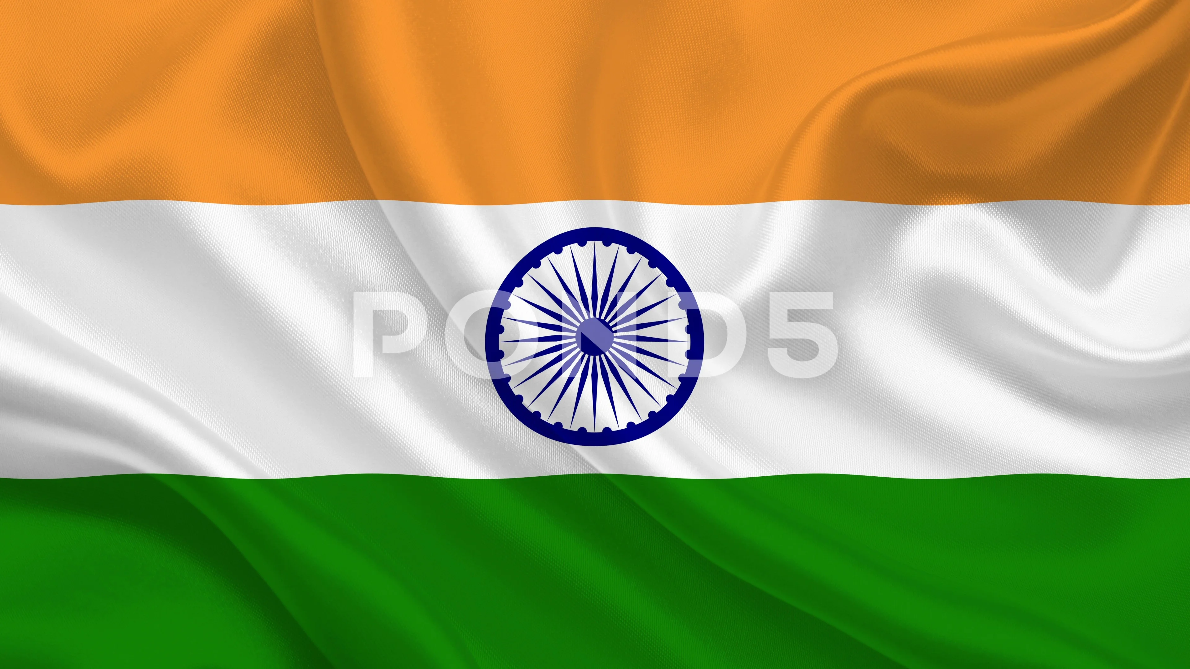 Indian Flag Flowing