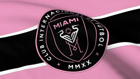 Flag with Inter Miami CF Logo Loop | Stock Video | Pond5