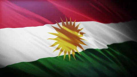 Flag of Iraqi Kurdistan full screen with... | Stock Video | Pond5