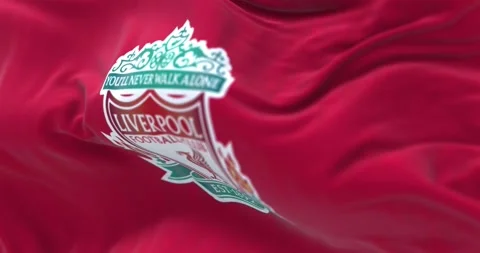 The flag of Liverpool Football Club wavi... | Stock Video | Pond5