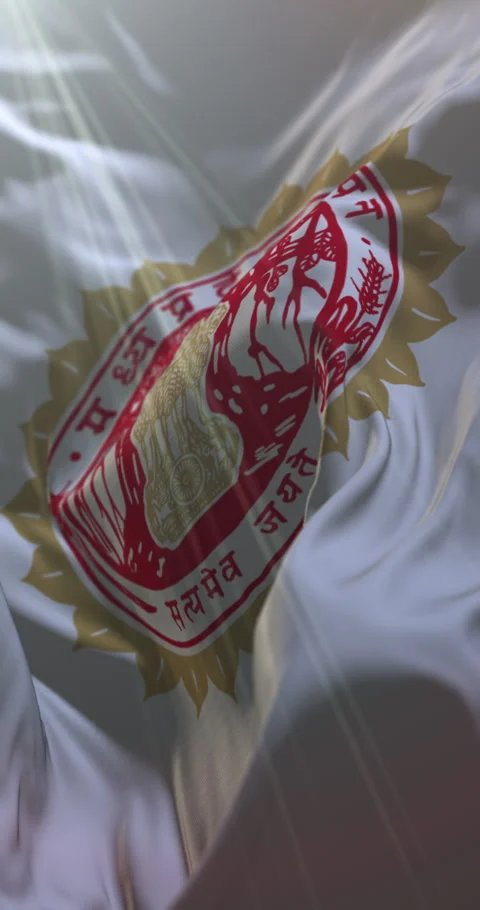 Flag of Madhya Pradesh state, India. Loo... | Stock Video | Pond5