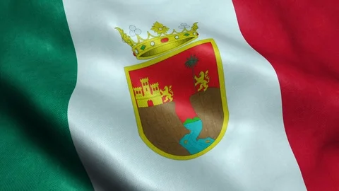 Flag of the Mexico State of Chiapas Seam... | Stock Video | Pond5