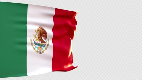 Flag of Mexico, transparent background, ... | Stock Video | Pond5