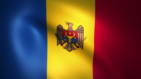Flag of Moldova Waving in the Wind (CG |... | Stock Video | Pond5