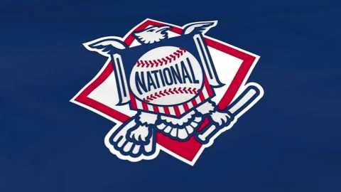 Flag with National League Logo Loop | Stock Video | Pond5